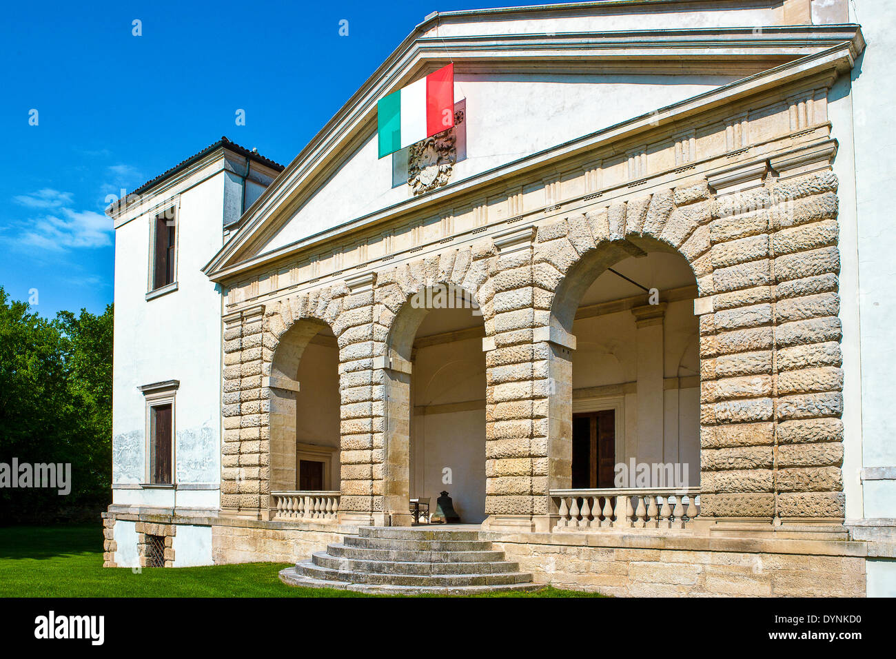 Italy,Veneto, Bagnolo di Lonigo, the loggia of Villa Pisani, architect ...