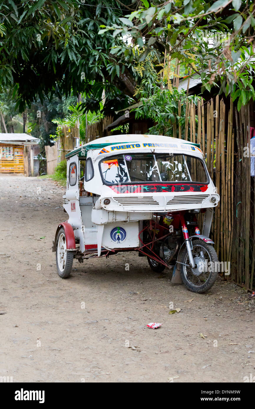 Typical Tricycle in Puerto Princesa, Palawan, Philippines Stock Photo ...