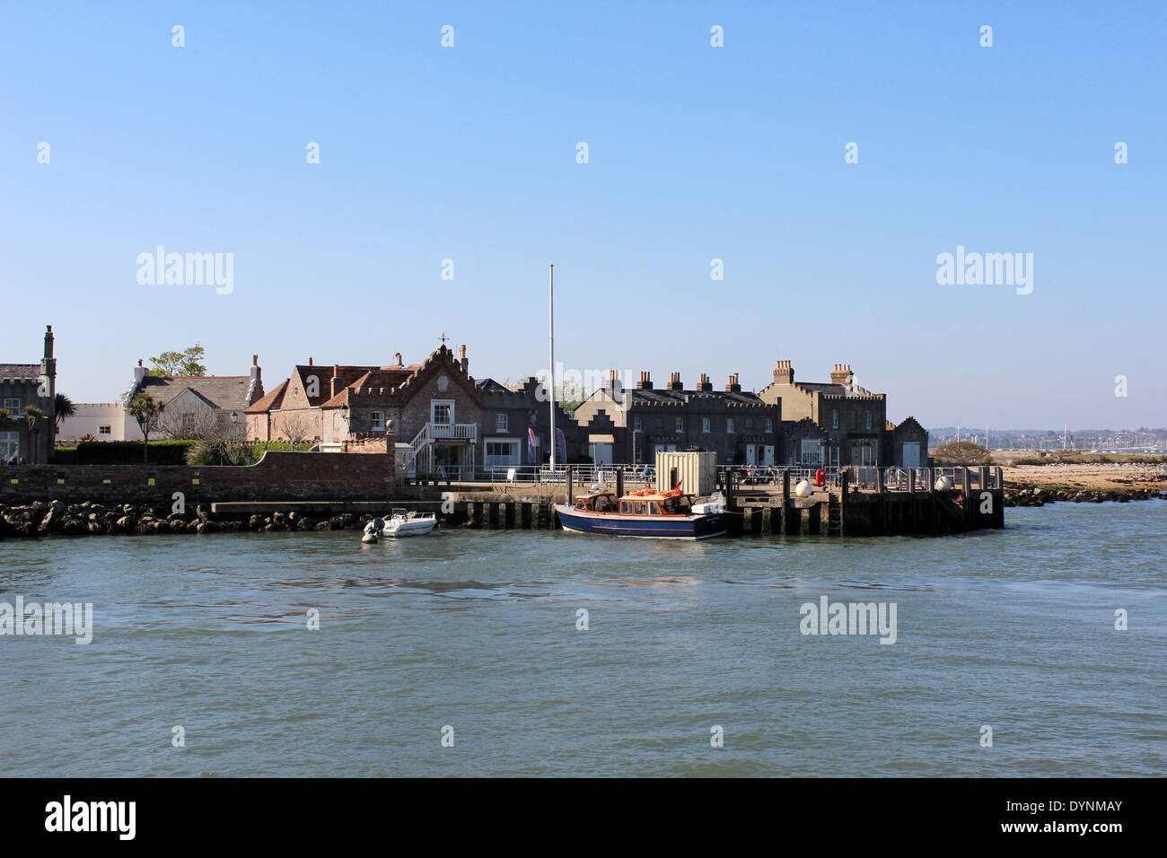 England Dorset Poole View from the ferry of the approach to Brownsea ...