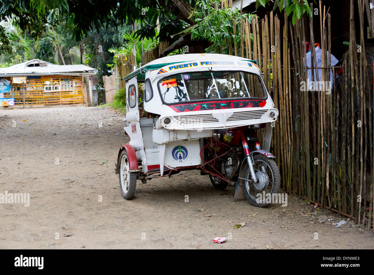 Typical Tricycle in Puerto Princesa, Palawan, Philippines Stock Photo ...