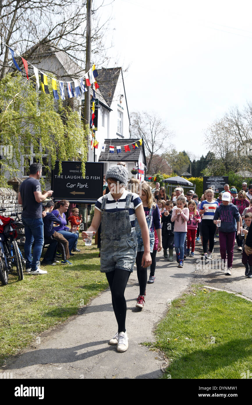 The quirky annual village Tommy Trot Beer Race held Easter Monday at ...