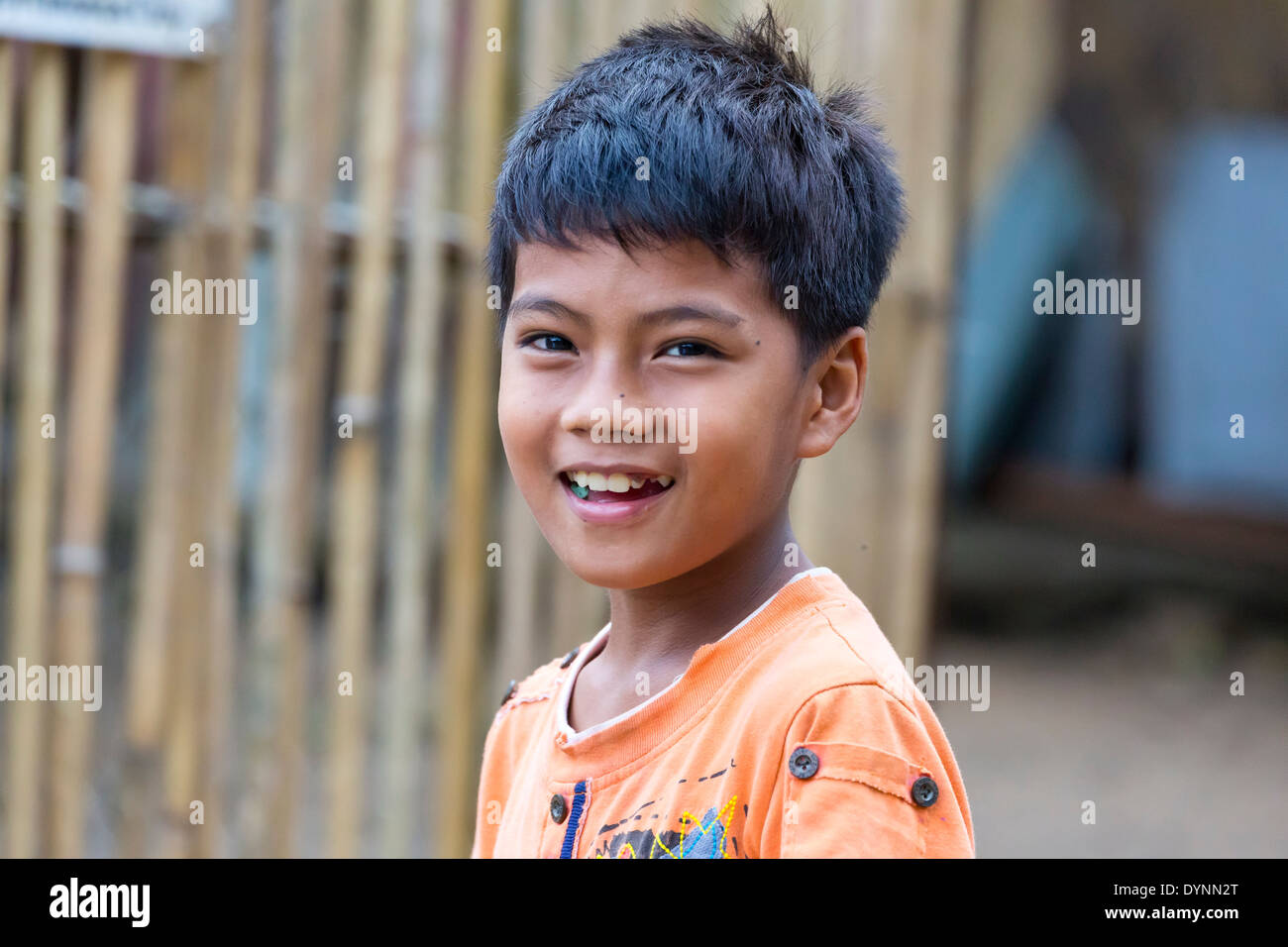 Portrait of a little Boy in Puerto Princesa, Palawan, Philippines Stock ...