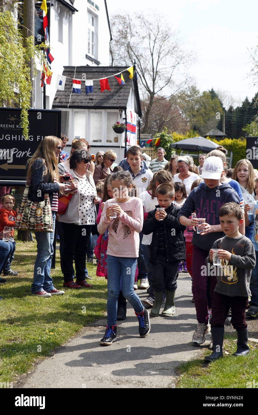 The quirky annual village Tommy Trot Beer Race held Easter Monday at ...