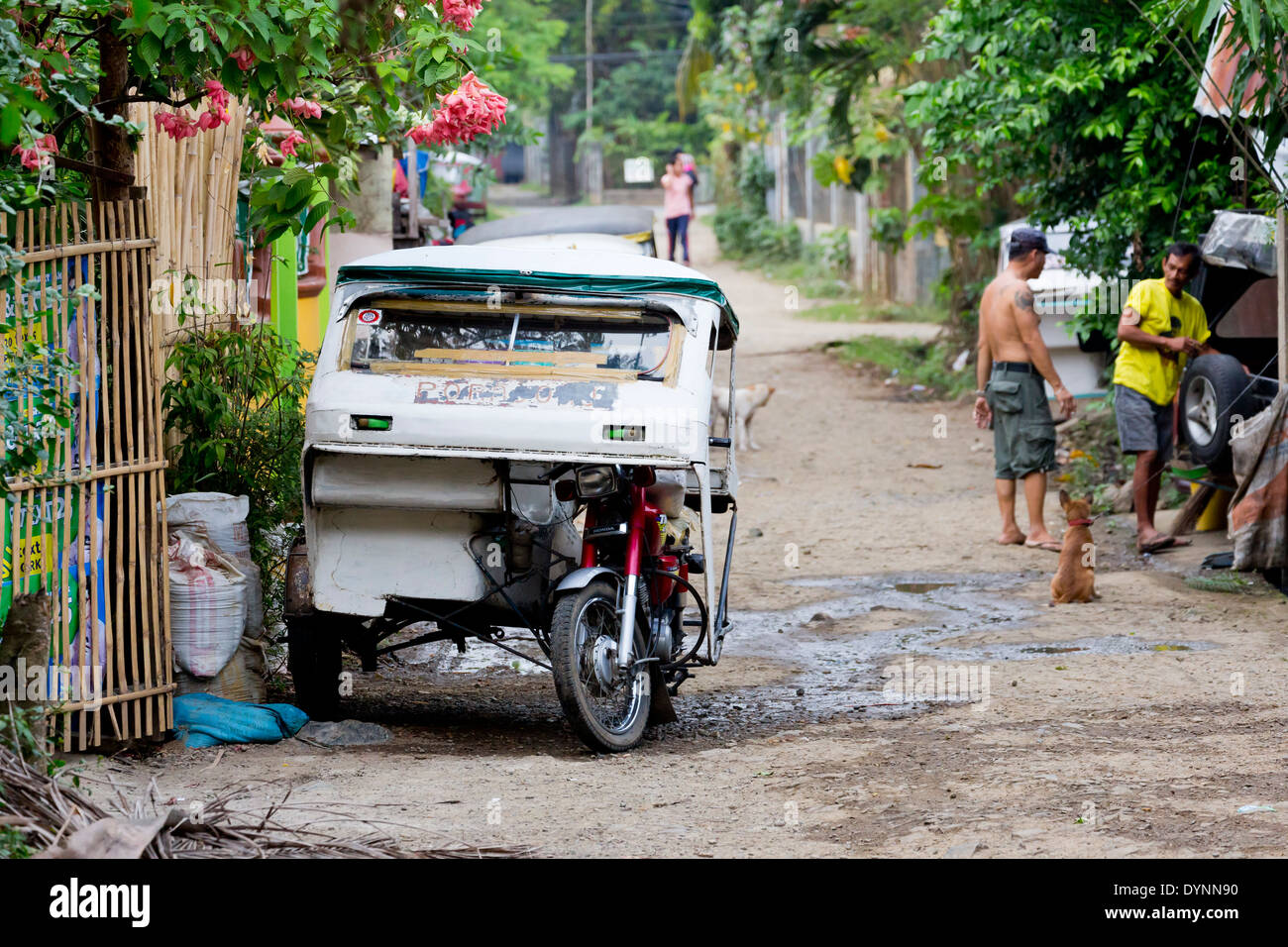 Typical Tricycle in Puerto Princesa, Palawan, Philippines Stock Photo ...