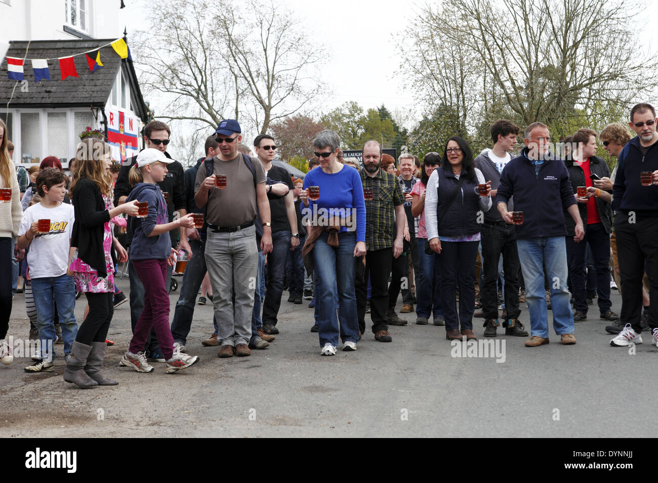 The quirky annual village Tommy Trot Beer Race held Easter Monday at ...