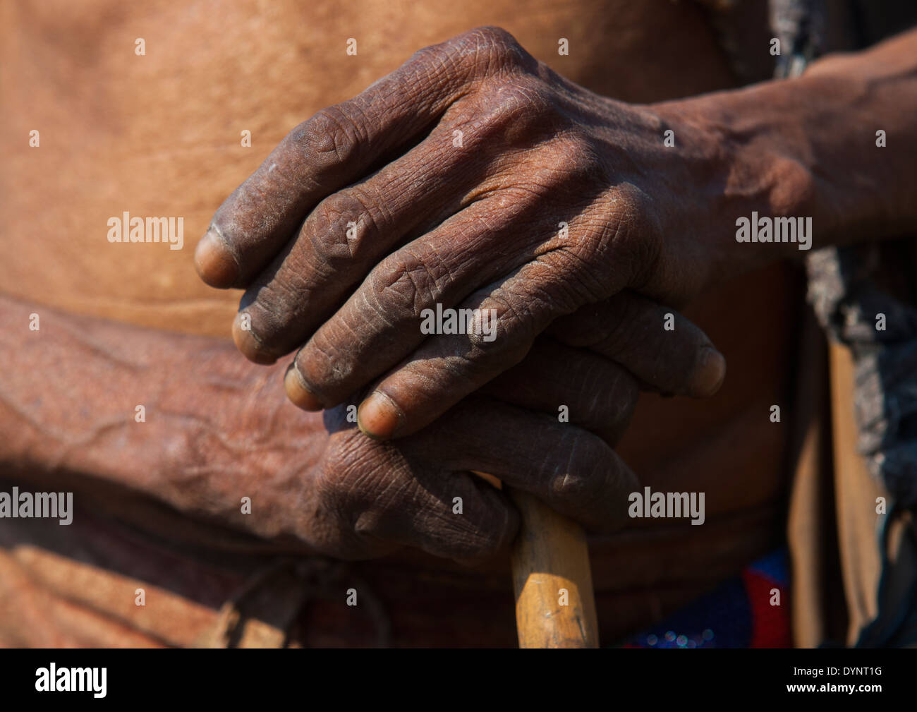 Bushman Hunter Hands, Tsumkwe, Namibia Stock Photo - Alamy