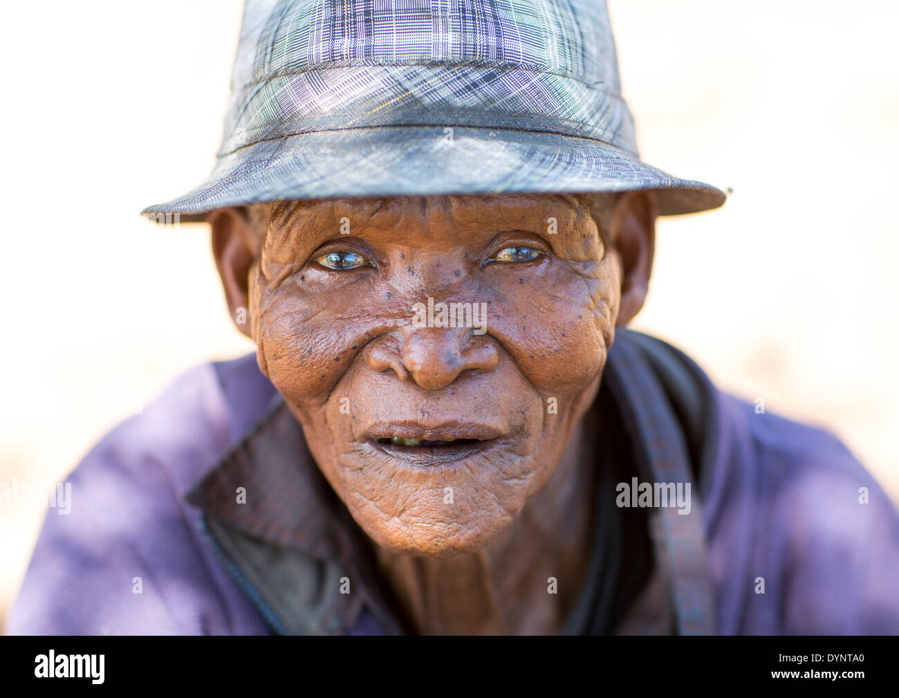 Old Bushman, Tsumkwe, Namibia Stock Photo - Alamy