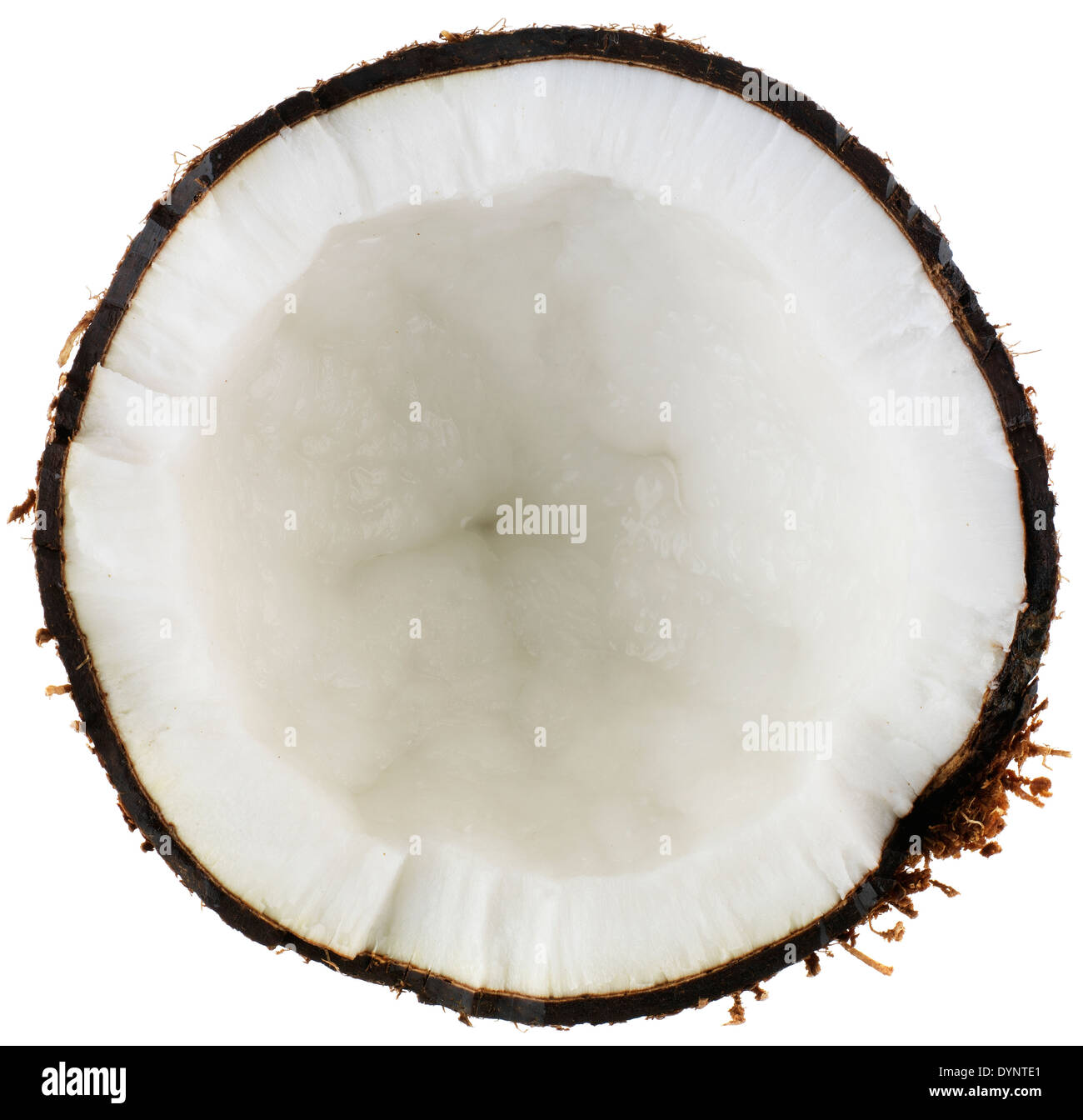 A COCONUT CUT IN HALF Stock Photo - Alamy