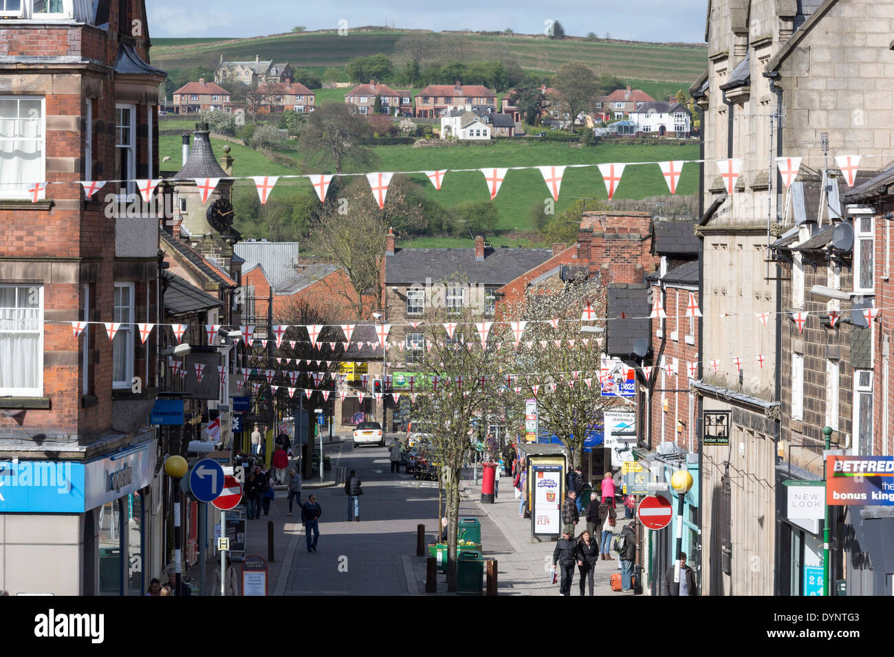 belper town centre derbyshire england uk gb Stock Photo - Alamy