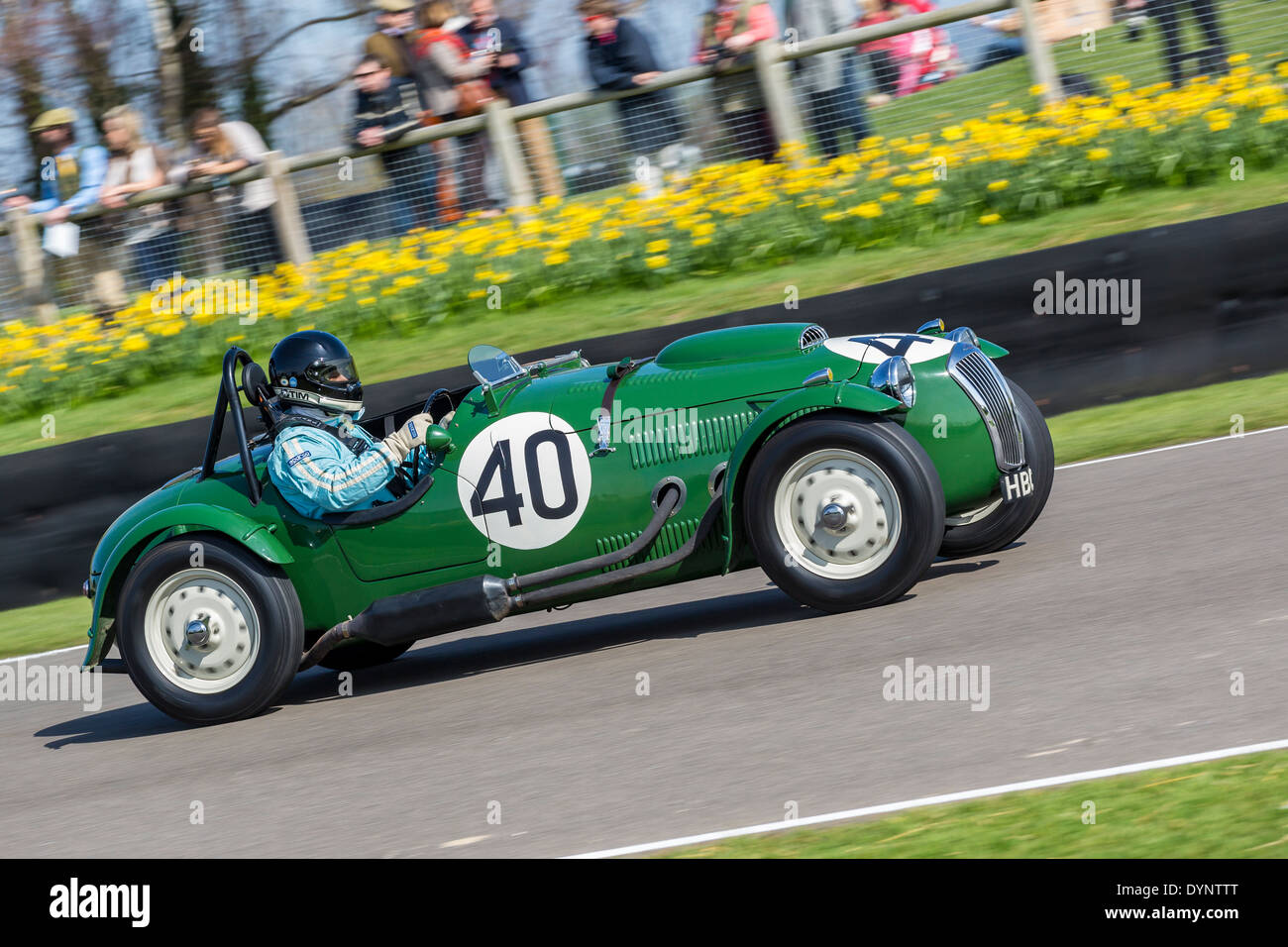 1950 Frazer Nash Le Mans replica with driver Tim Summers, Peter Collins ...