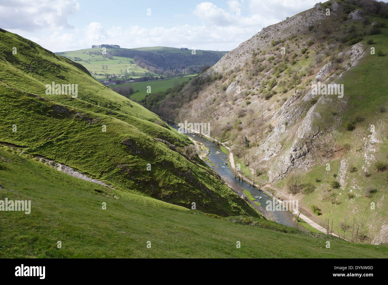 thorpe cloud dovedale derbyshire peak district england uk Stock Photo ...