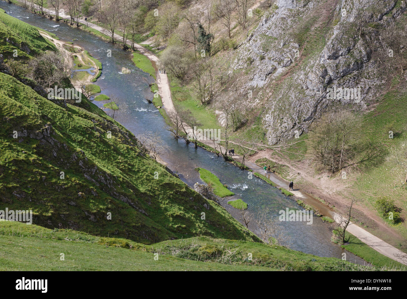 thorpe cloud dovedale derbyshire peak district england uk Stock Photo ...