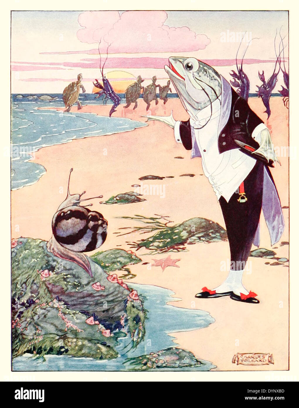 Charles James Folkard (1878-1963) illustration, Lewis Carroll's ‘Songs ...