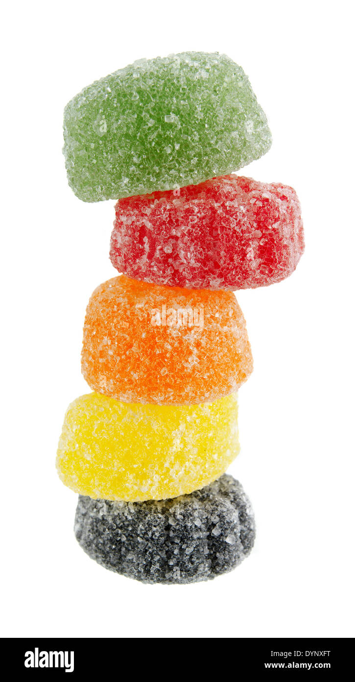 A STACK OF 5 JELLIED SWEETS Stock Photo - Alamy