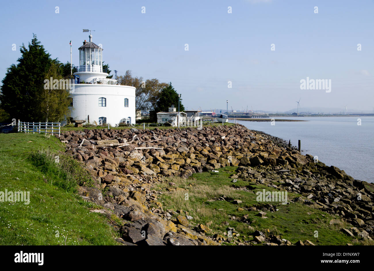 West Usk Lighthouse, Gwent Levels, Newport, Gwent, South Wales, United ...