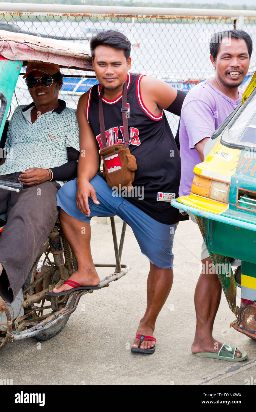 Tricycle Drivers in Puerto Princesa, Palawan, Philippines Stock Photo ...