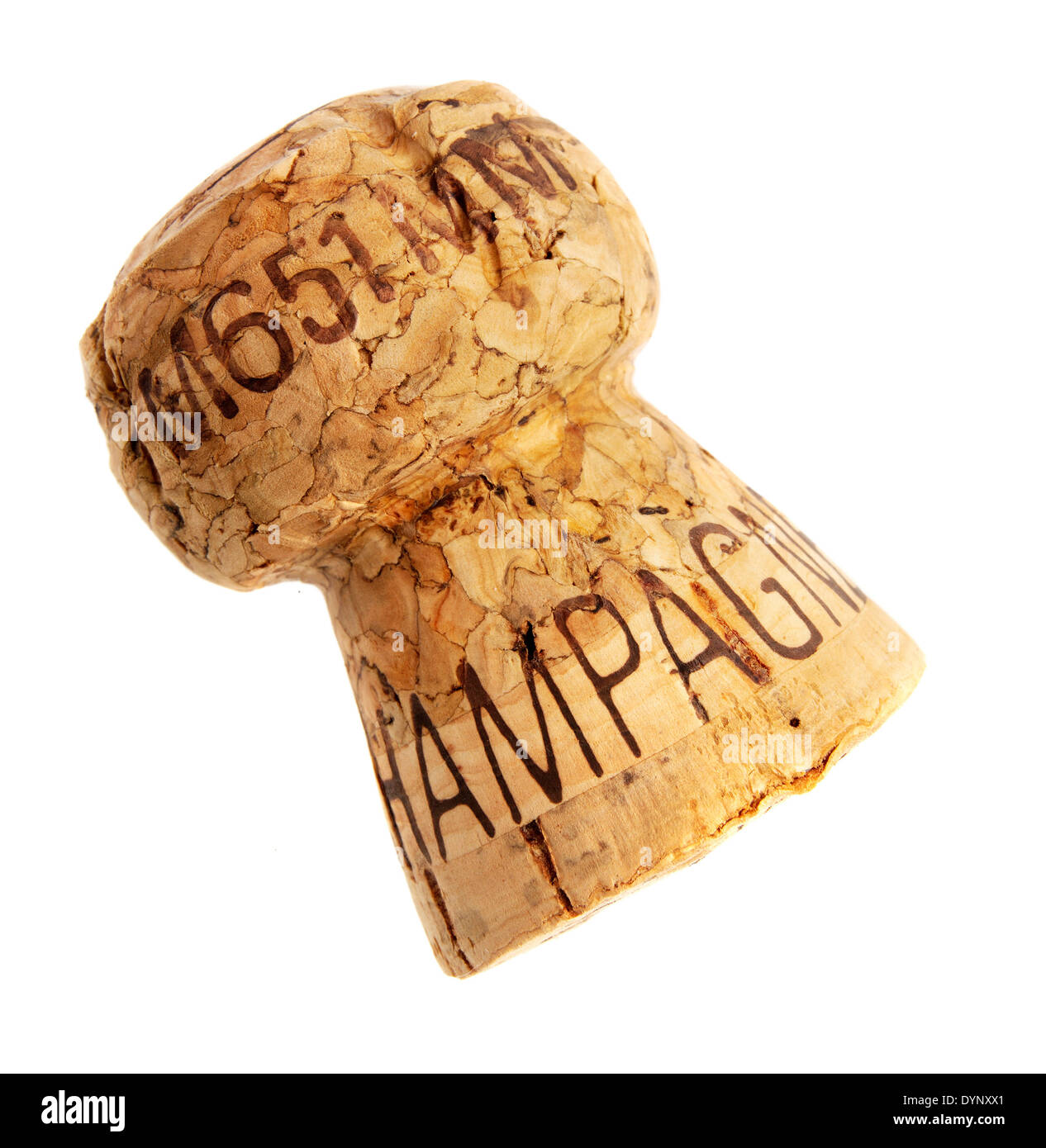 A cut-out of a champagne cork on white Stock Photo - Alamy
