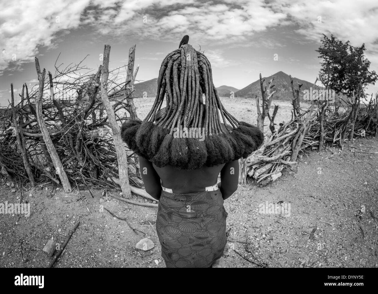 Himba Woman Hairstyle, Epupa, Namibia Stock Photo - Alamy