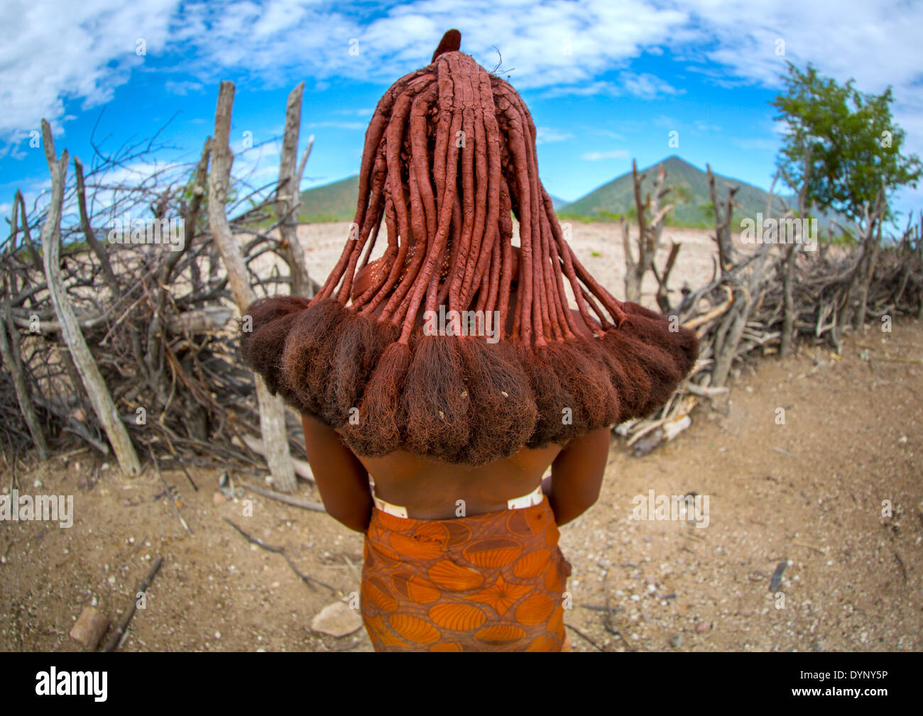Himba Woman Hairstyle, Epupa, Namibia Stock Photo - Alamy