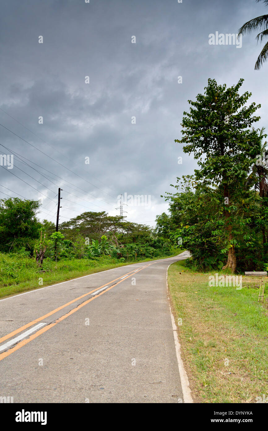 Rural Country Road in Puerto Princesa, Palawan, Philippines Stock Photo ...