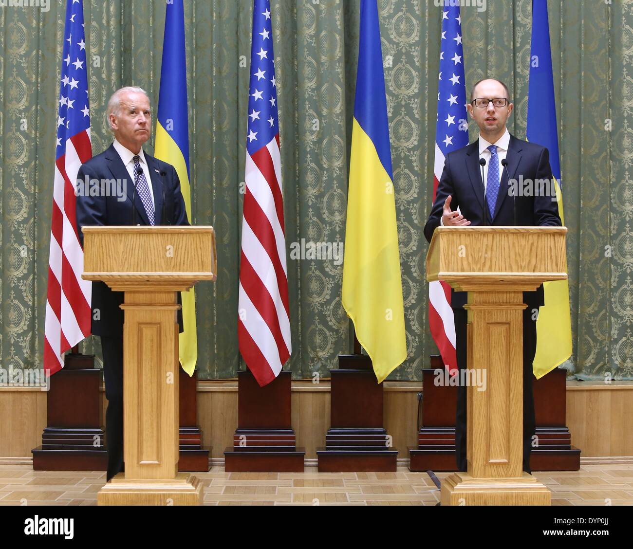US Vice President Joe Biden during a joint press conference with acting ...