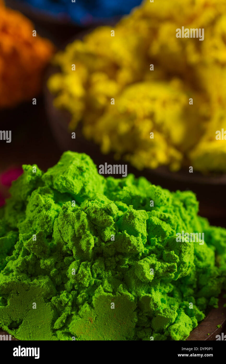 Colorful powdered pigments indian hi-res stock photography and images ...