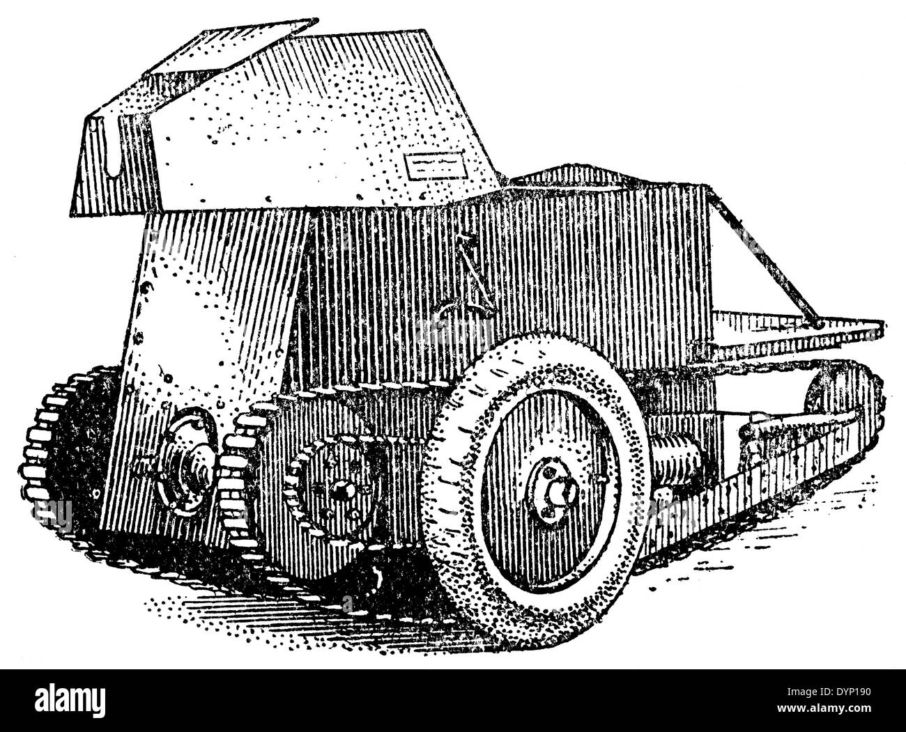 Light tank (Tankette), 1920s, illustration from Soviet encyclopedia ...