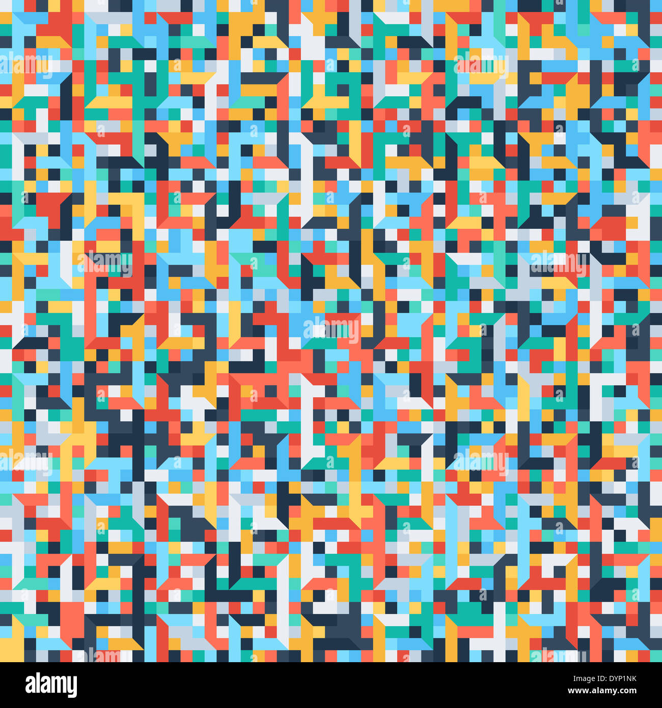 Abstract Mosaic Pattern in Retro Colors, background Stock Photo - Alamy