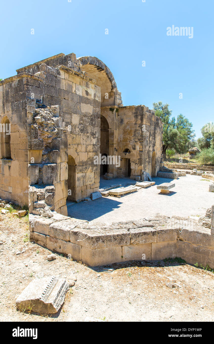 Monastery (friary) in Messara Valley at Crete island in Greece. Messara ...