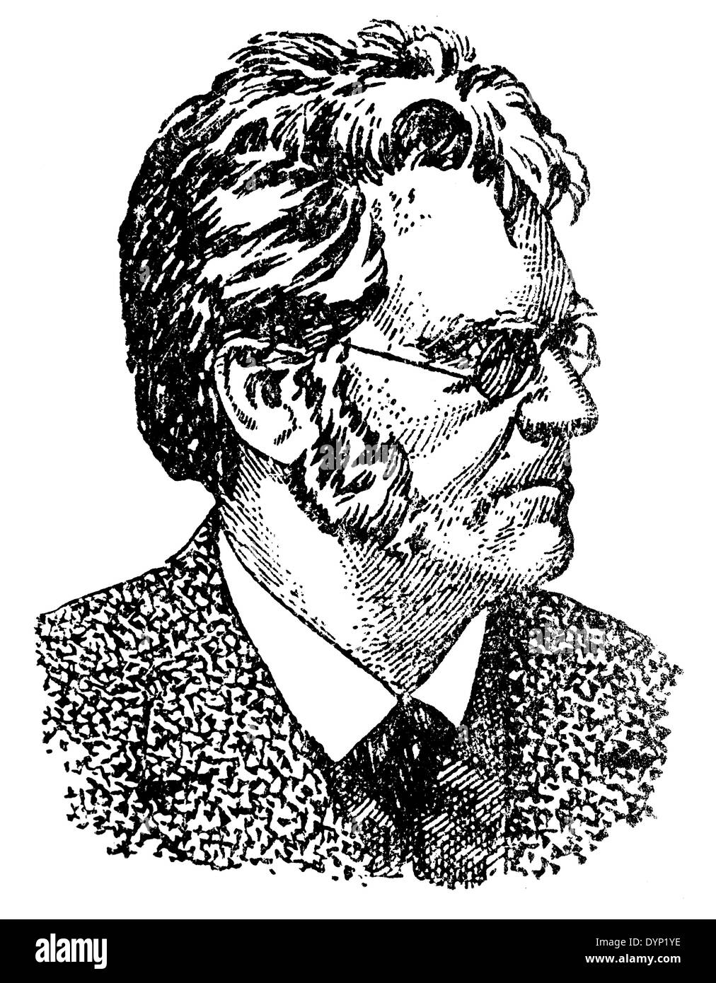 Illustration of bjornstjerne bjornson 1832 1910 Black and White Stock ...