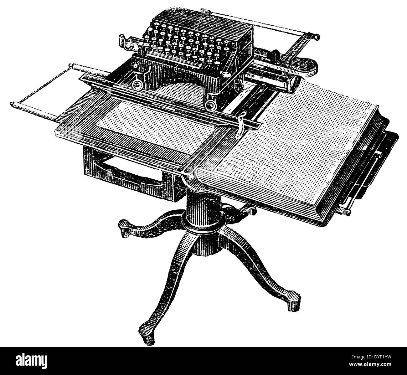 Vintage typewriter illustration High Resolution Stock Photography and ...
