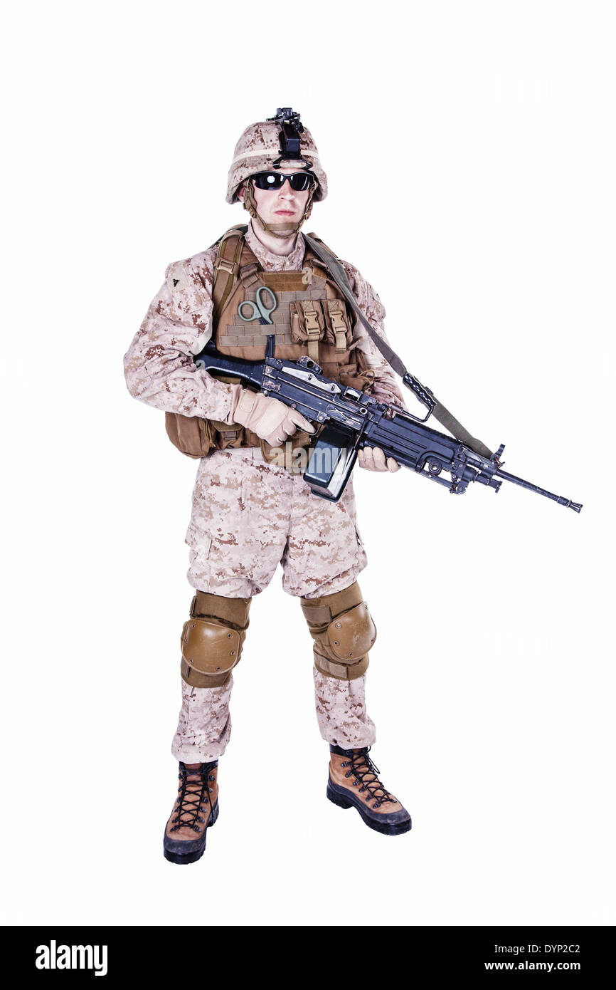 US marine studio shot on white background Stock Photo - Alamy