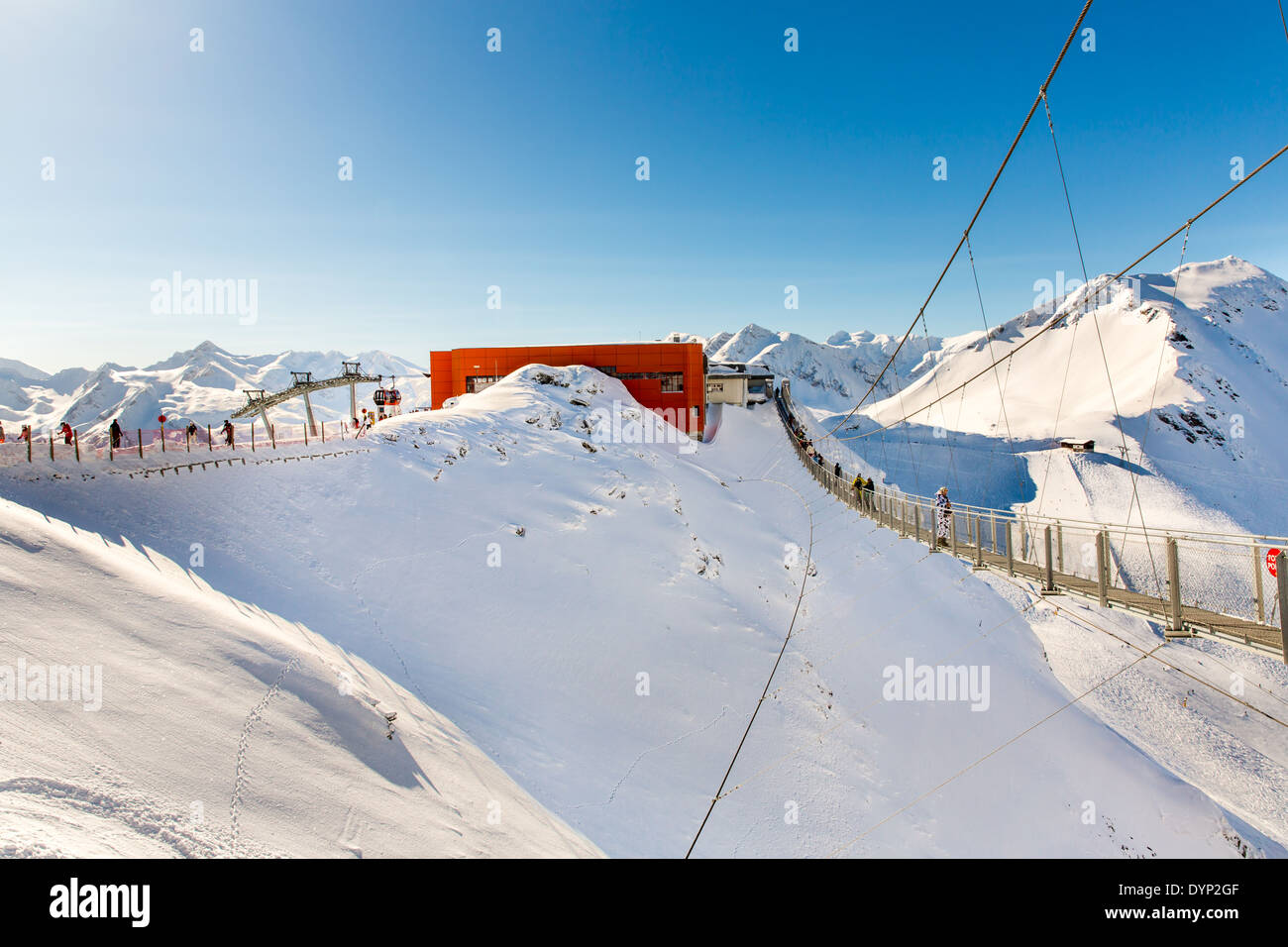Ski resort Bad Gastein in winter snowy mountains, Austria, Land ...
