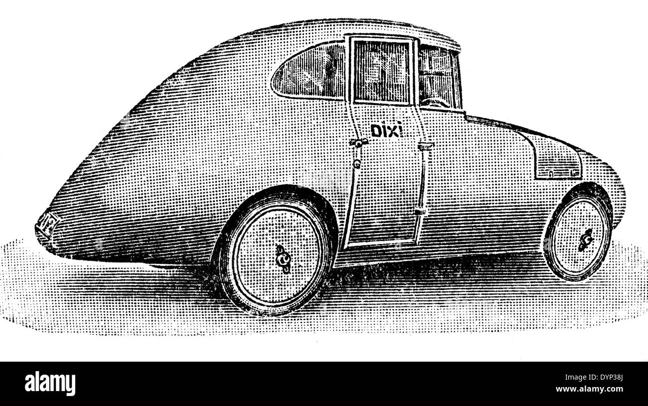Audi Type K car (1923), illustration from Soviet encyclopedia, 1926 ...