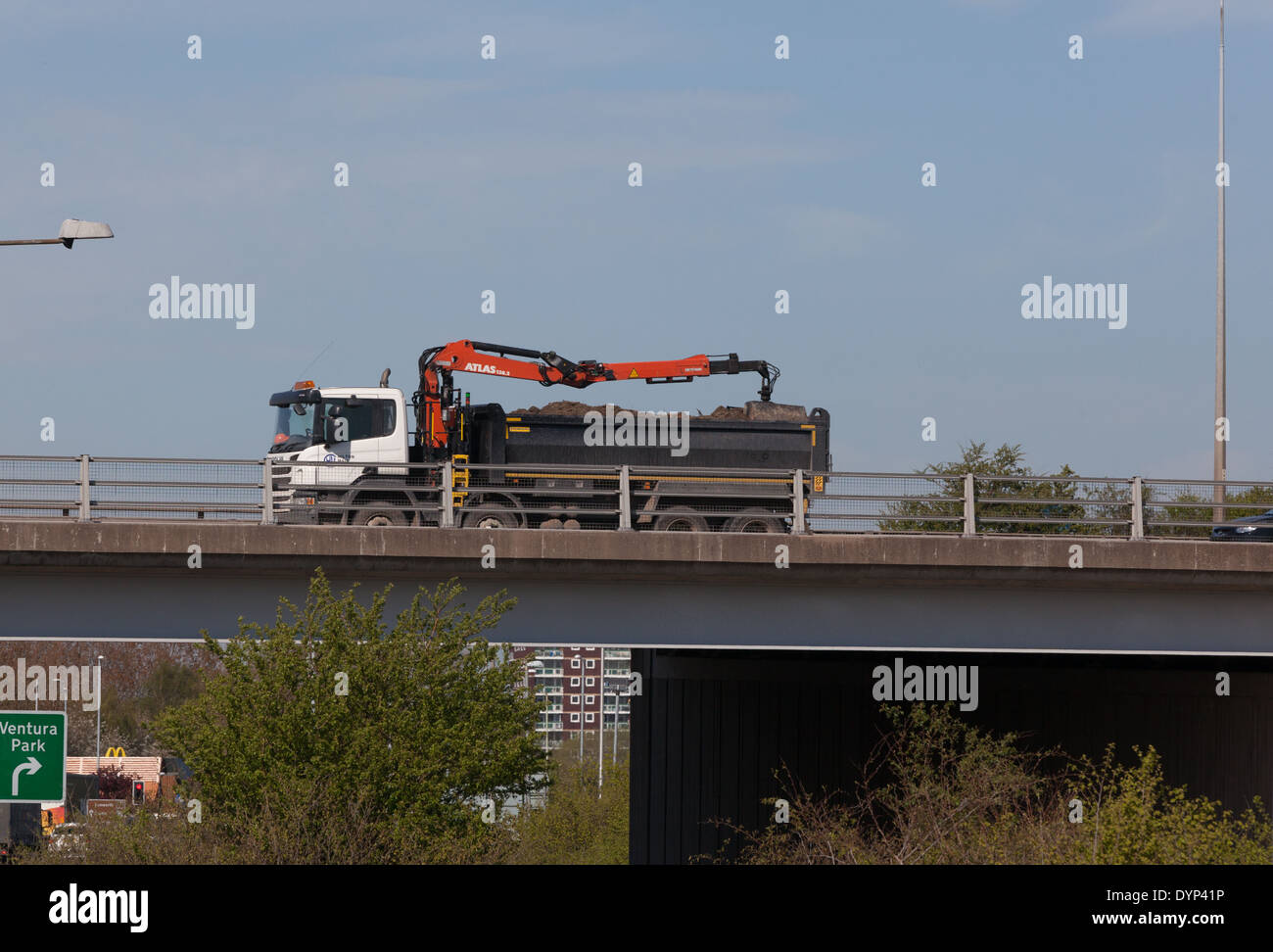 A truck load of soil waste being transported Stock Photo - Alamy