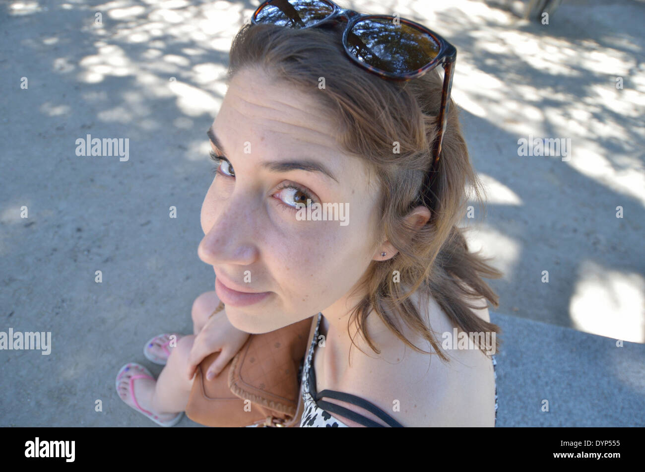 Looking up to camera hi-res stock photography and images - Alamy