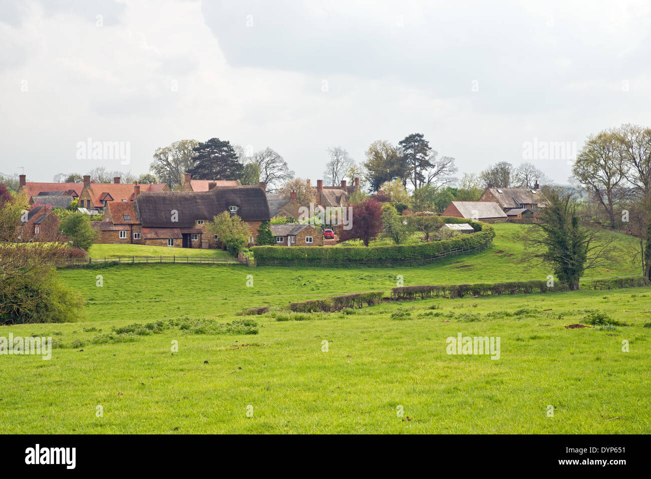 The village of Upper Harlestone Northamptonshire Stock Photo - Alamy