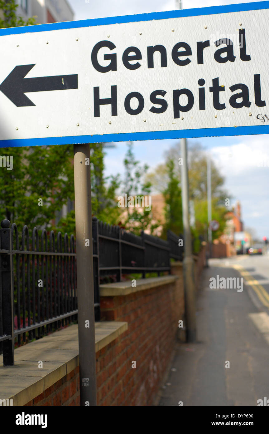 General hospital sign Northampton Stock Photo - Alamy