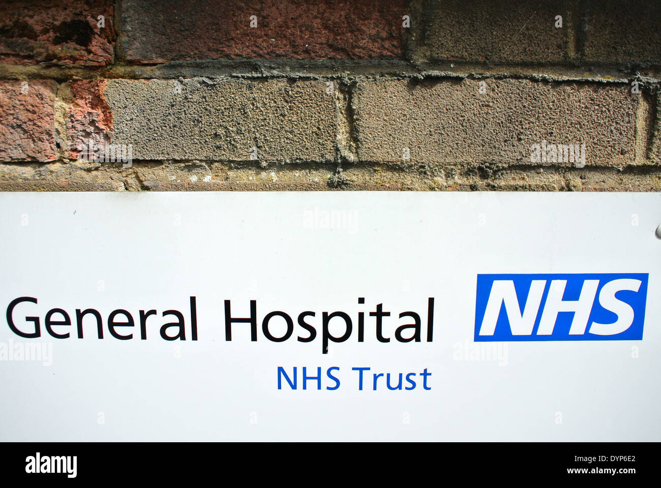 Hospital NHS Trust sign Stock Photo - Alamy