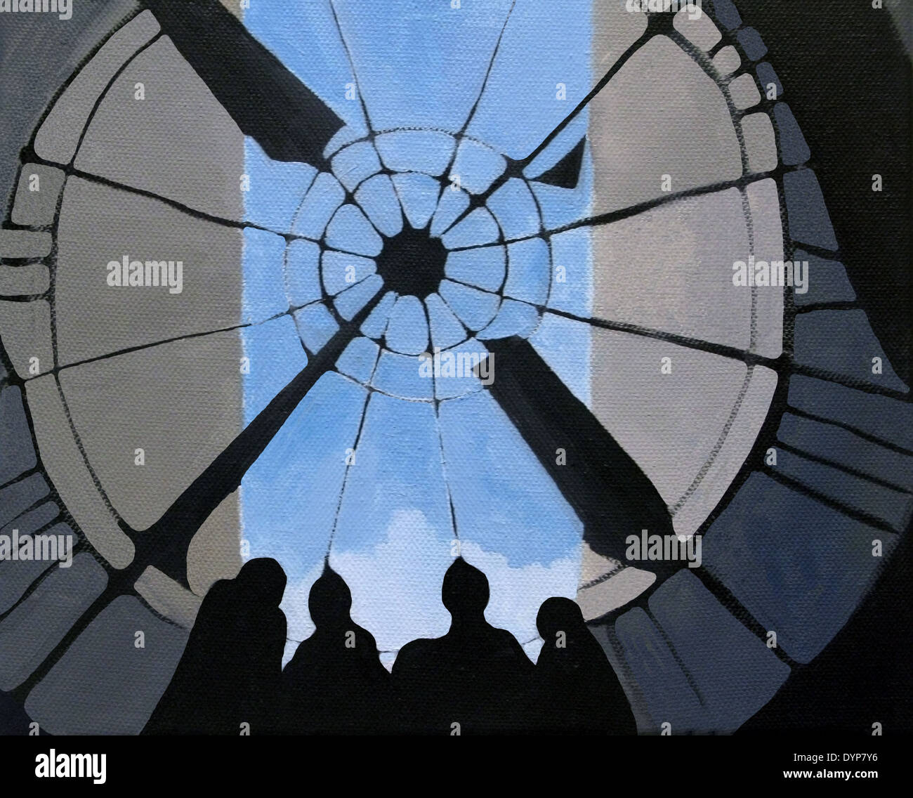 Time and space abstract oil painting that could illustrate the concept ...