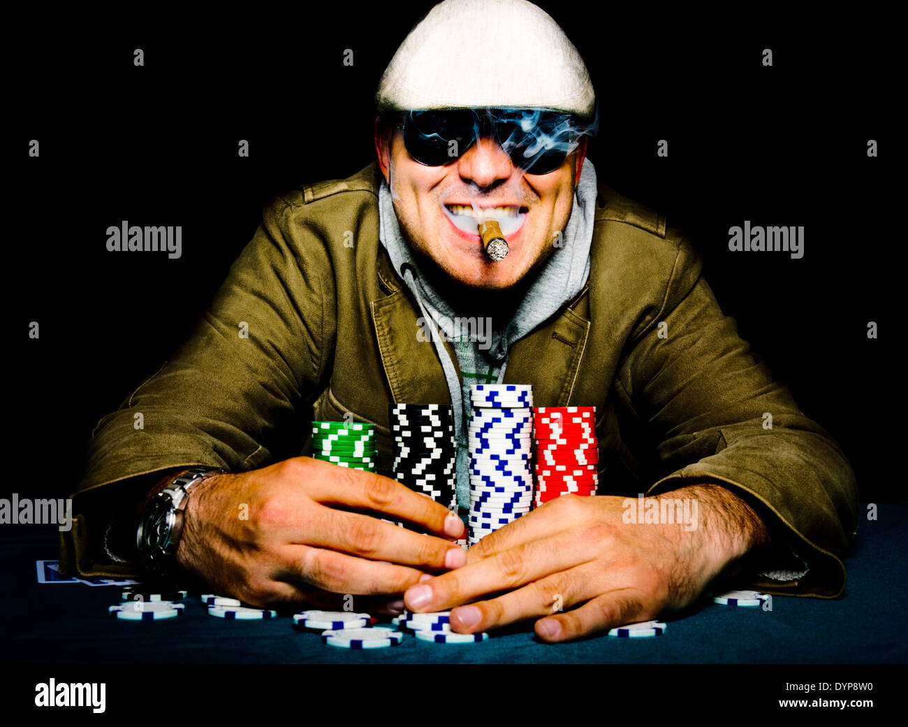 Smoking cigar head shot hi-res stock photography and images - Alamy