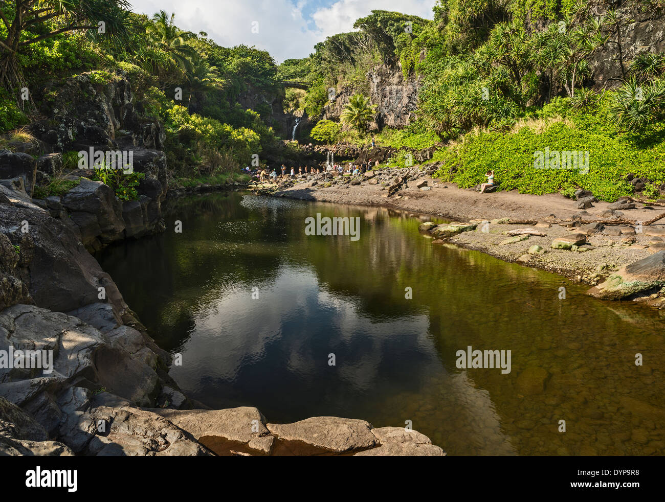 The beautiful scene of the Seven Sacred Pools of Maui Stock Photo - Alamy