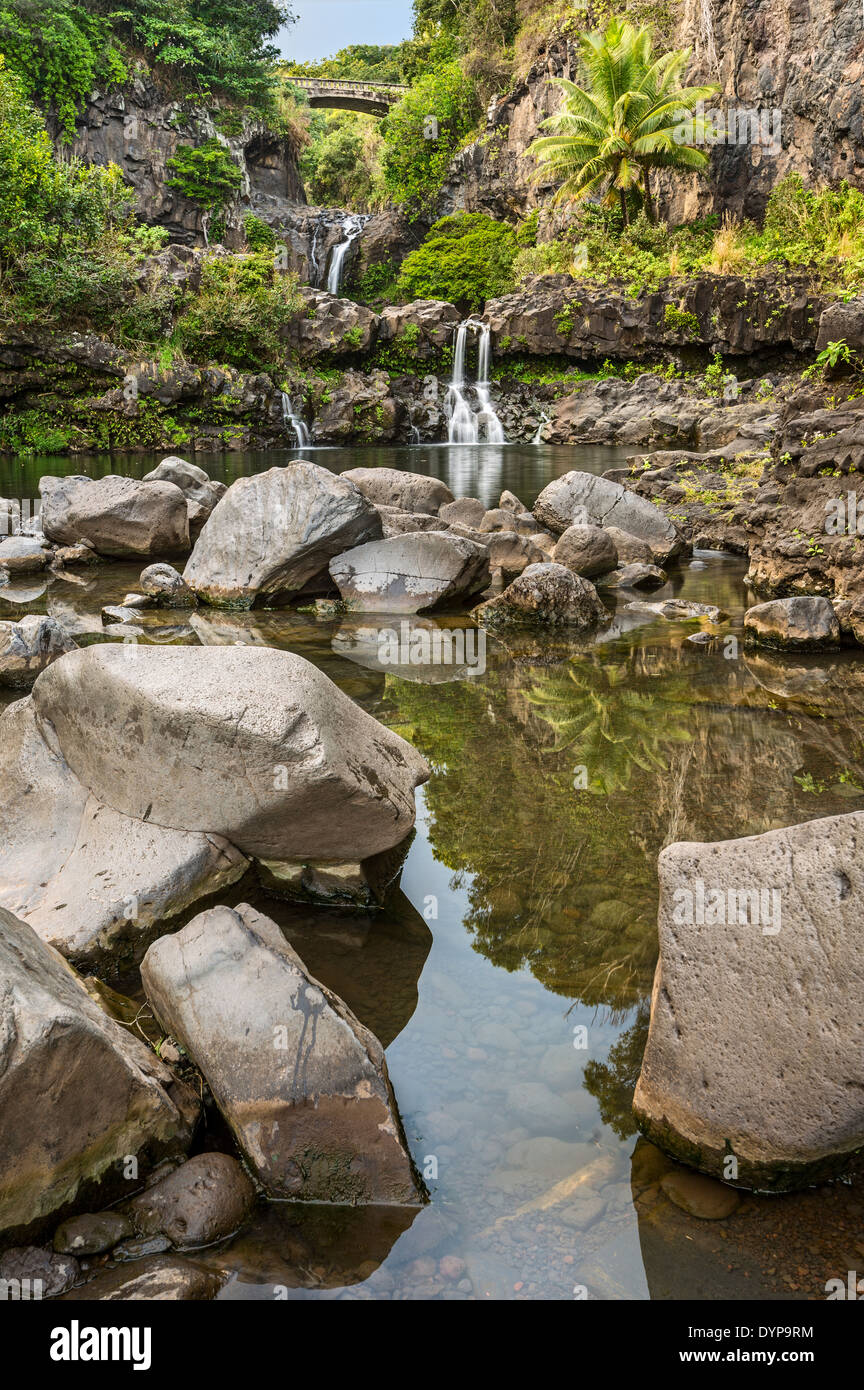 The beautiful scene of the Seven Sacred Pools of Maui Stock Photo - Alamy
