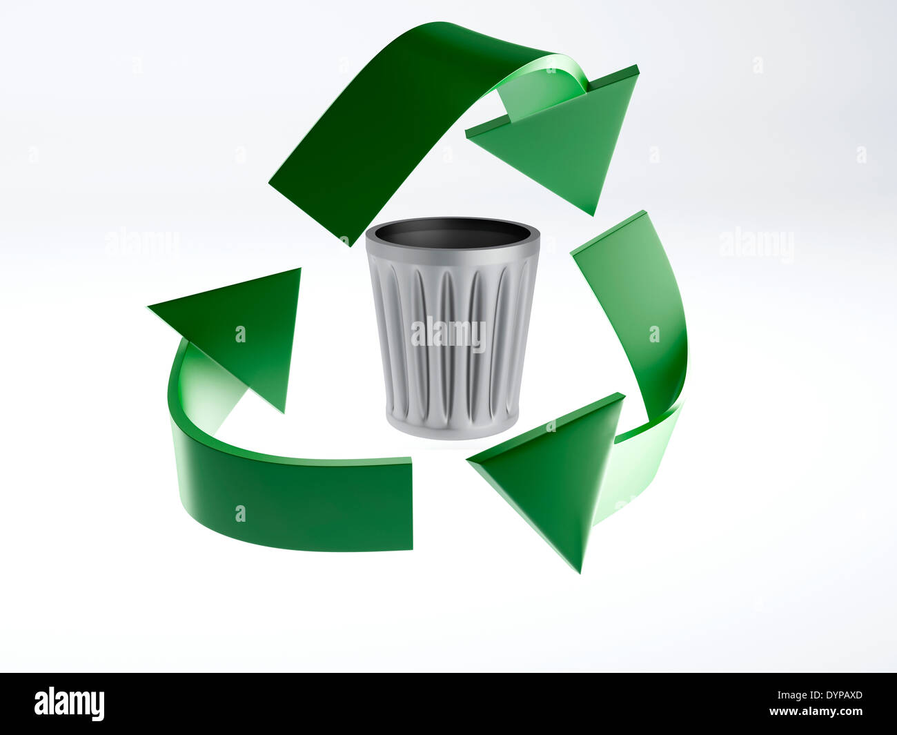 Recycling bin. Recycle and bin symbols. 3d illustration Stock Photo - Alamy