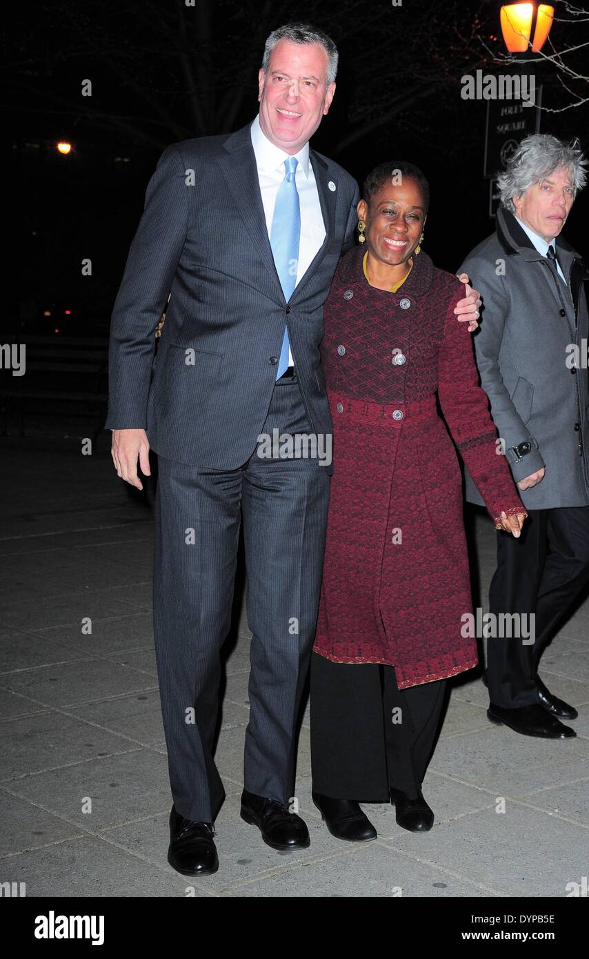 New York, NY, USA. 23rd Apr, 2014. Bill De Blasio, Chirlane De Blasio ...