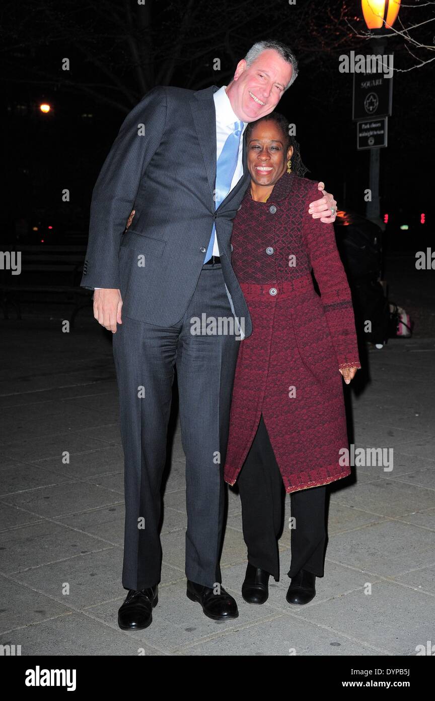 New York, NY, USA. 23rd Apr, 2014. Bill De Blasio, Chirlane De Blasio ...