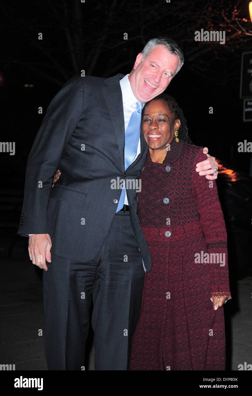 New York, NY, USA. 23rd Apr, 2014. Bill De Blasio, Chirlane De Blasio ...