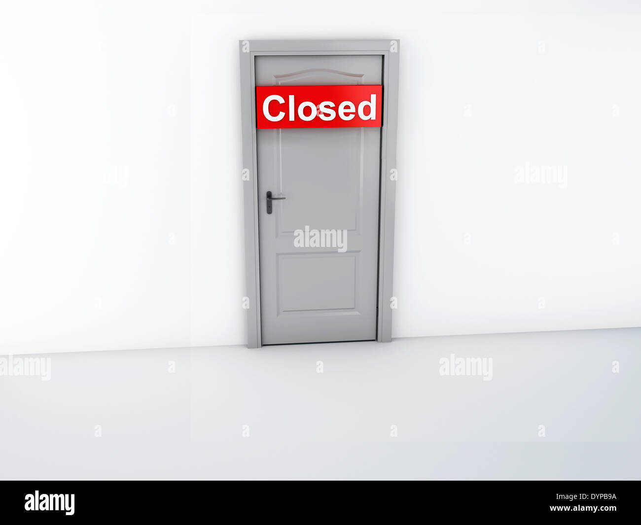 image of closed door 3d illustration Stock Photo - Alamy