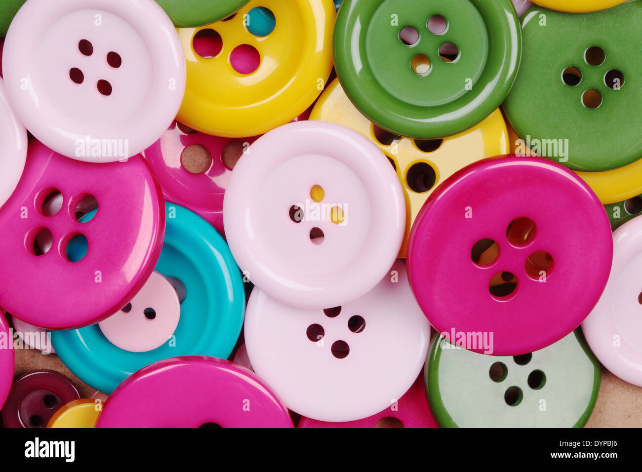 a collection with many buttons of different colors and sizes Stock ...