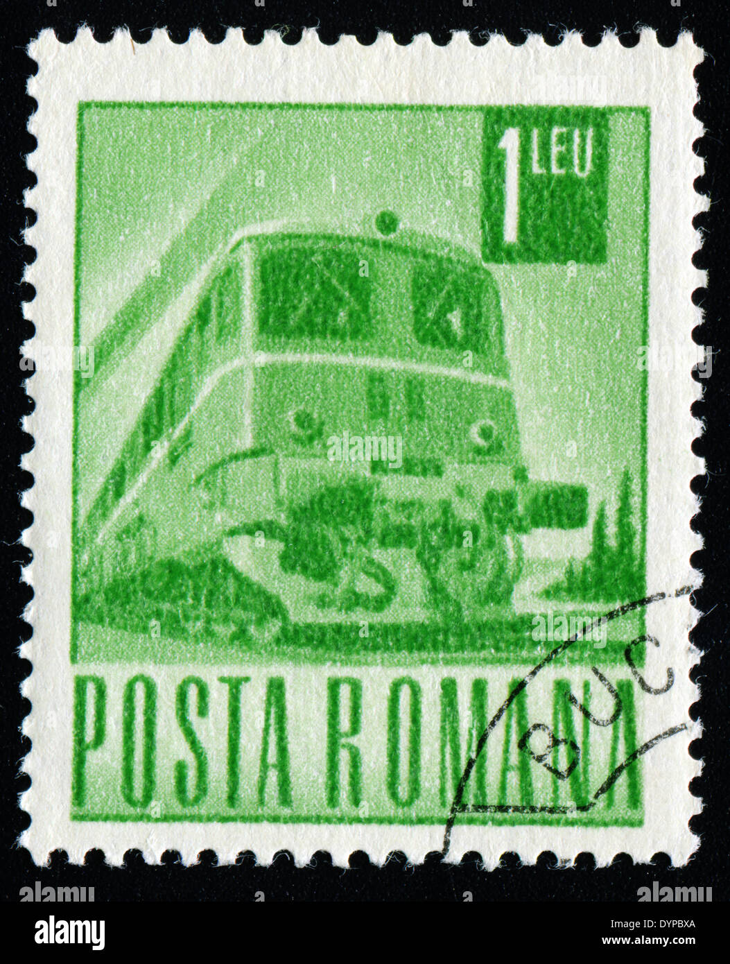 ROMANIA - CIRCA 1979: A stamp printed in Romania shows Old Train, circa ...